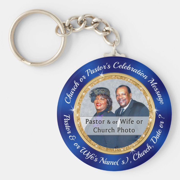 Pastor Appreciation or Church Anniversary Favors Keychain | Zazzle