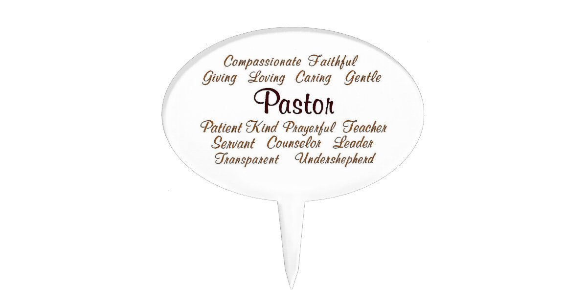 Pastor Attributes Cake Topper | Zazzle