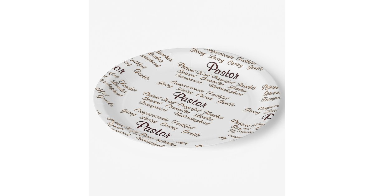 Pastor Attributes Paper Plates | Zazzle