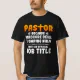Pastor Because Hardcore Devil Stomping Ninja Isn_t T-Shirt | Zazzle