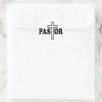 Pastor Classic Round Sticker | Zazzle