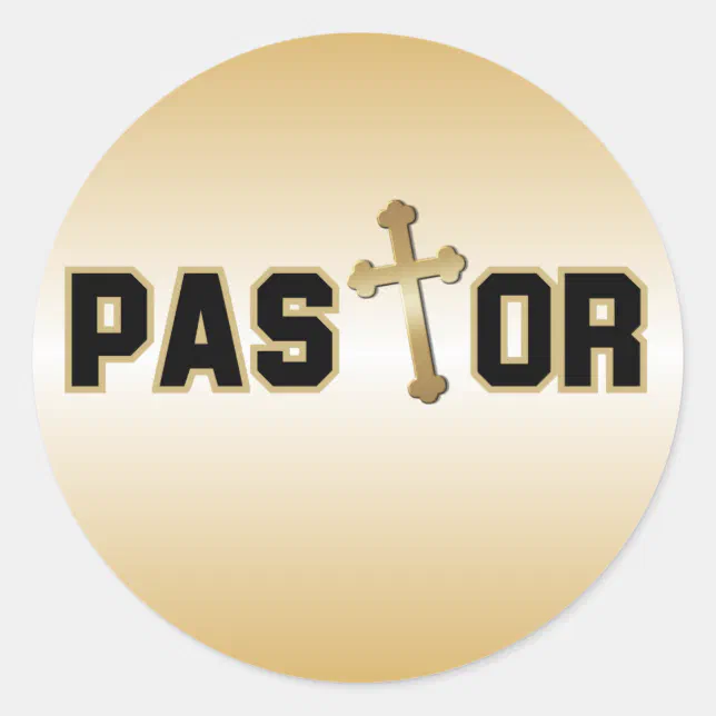 Pastor Classic Round Sticker | Zazzle