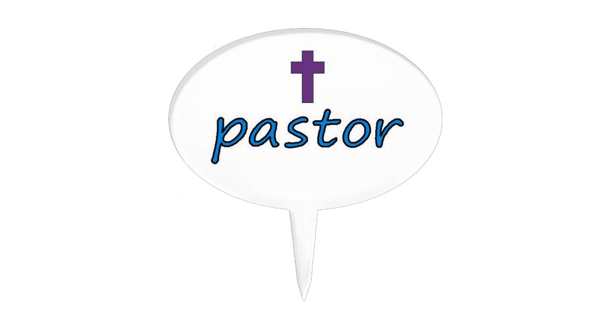 Pastor Cross Cake Topper | Zazzle