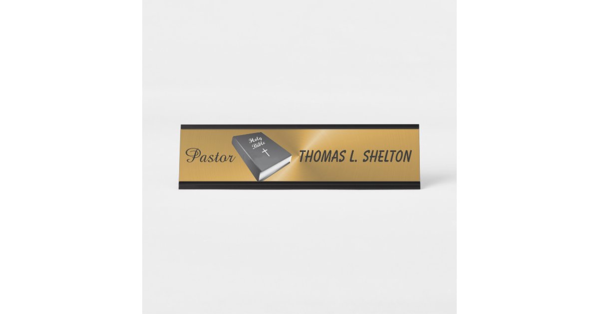 PASTOR DESK NAME PLATE | Zazzle
