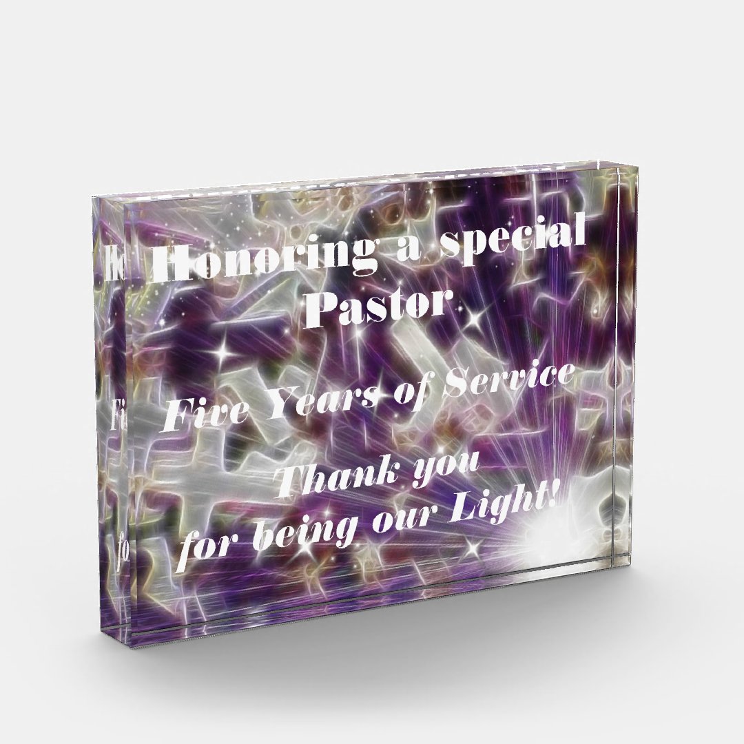 Pastor Recognition Acrylic Award | Zazzle