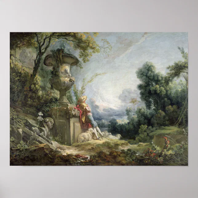 Pastoral Scene, or Young Shepherd in a Landscape Poster | Zazzle