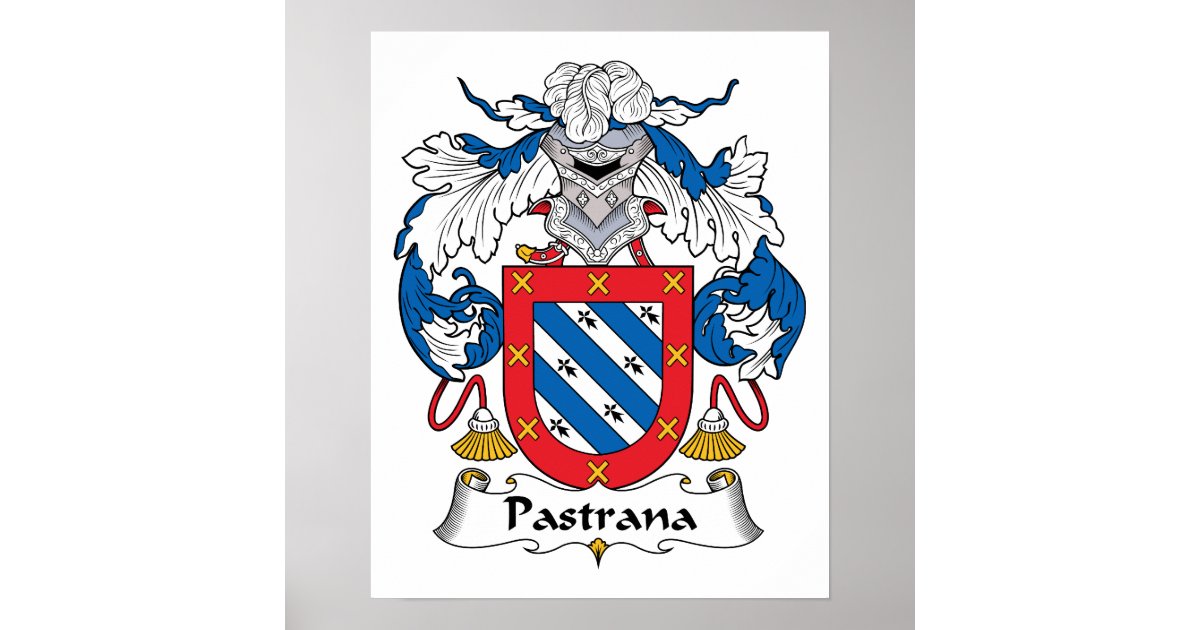 Pastrana Family Crest Poster | Zazzle