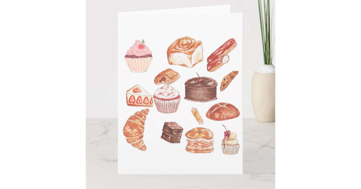 Pastries Blank Card | Zazzle