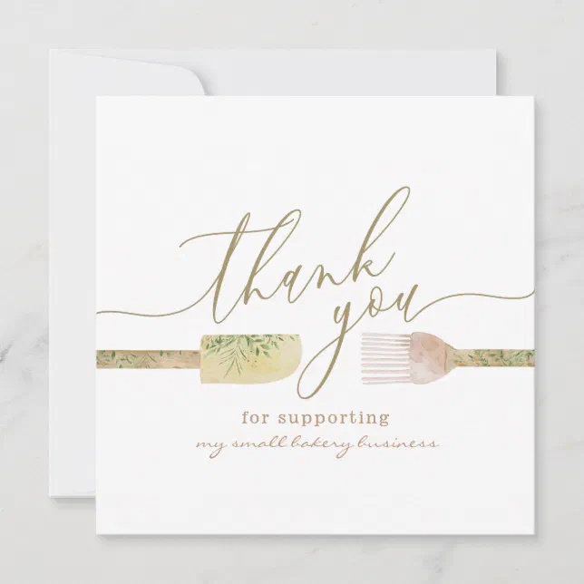 Pastry chef bakery patisserie thank you invitation | Zazzle