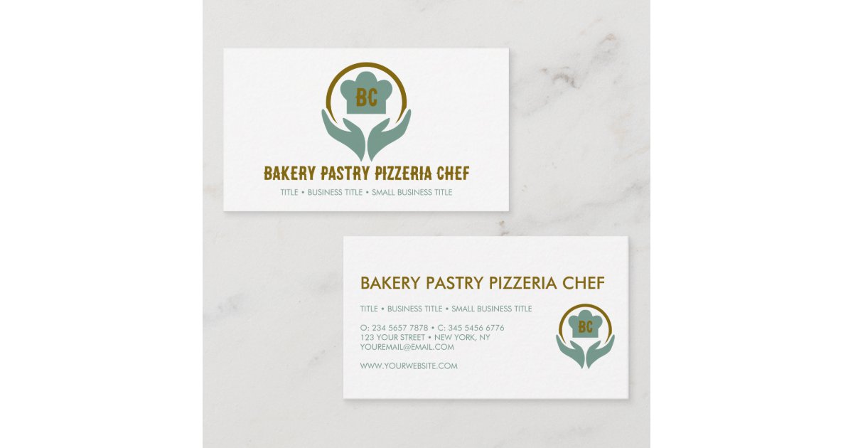 Pastry Chef Bakery Pizzeria Cook Business Card | Zazzle