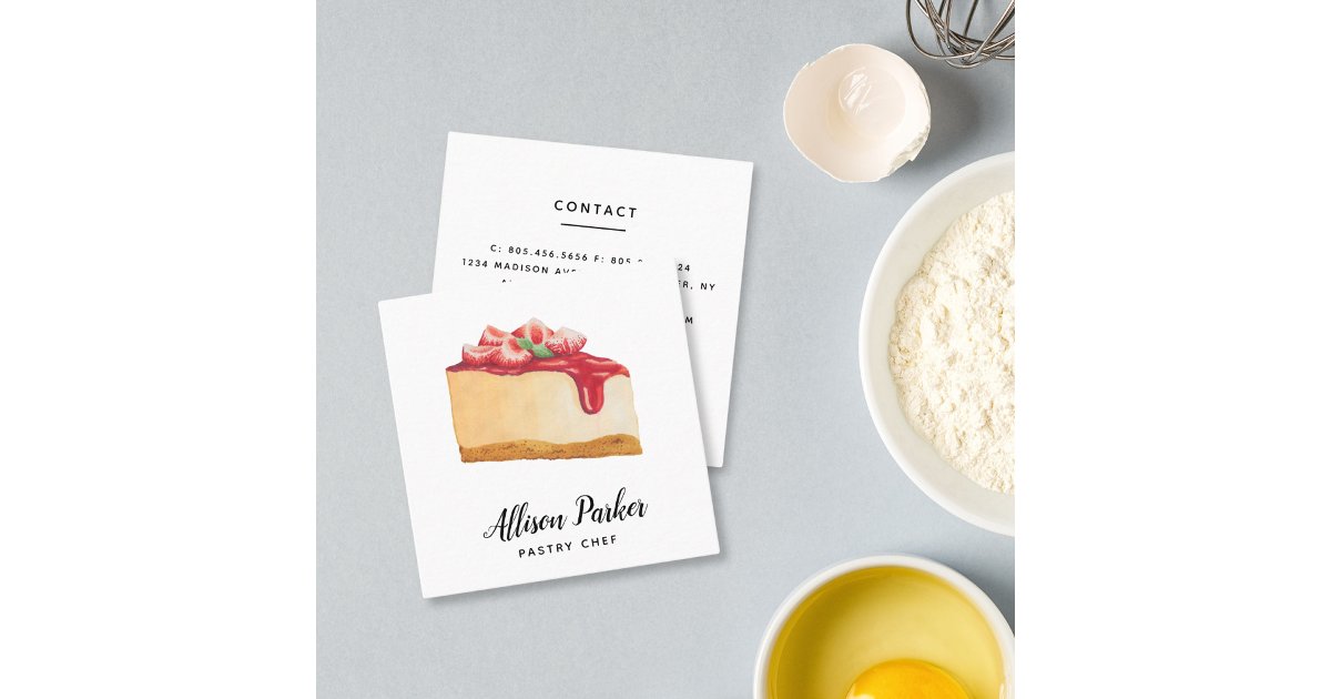 Pastry Chef Business Card | Zazzle