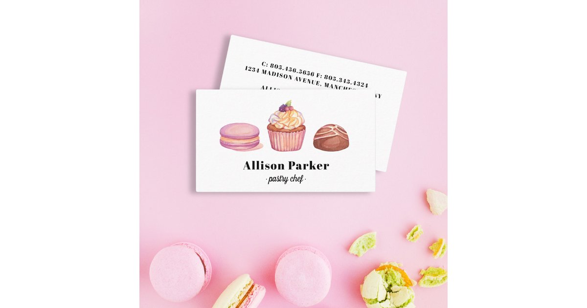 Pastry Chef Business Card | Zazzle