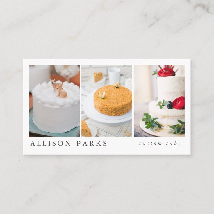 Pastry Chef / Custom Cakes / Other Business Card | Zazzle