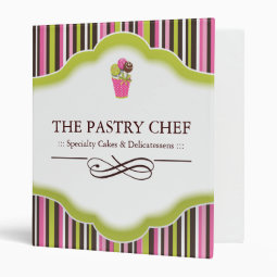 Pastry Chef Portfolio Binder | Zazzle