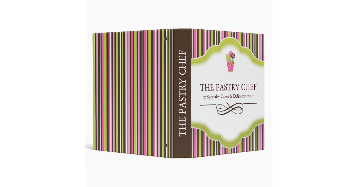 Pastry Chef Portfolio Binder | Zazzle