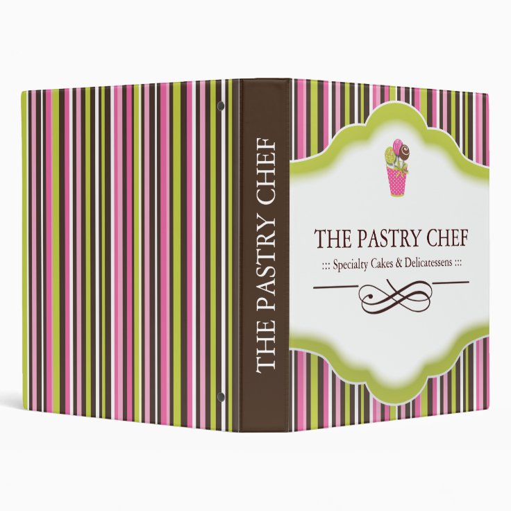 Pastry Chef Portfolio Binder | Zazzle