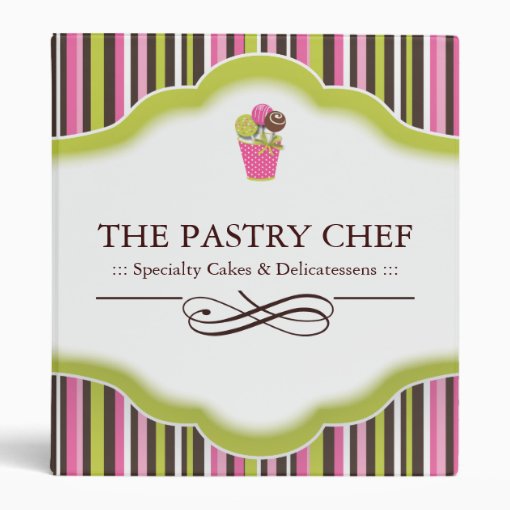 Pastry Chef Portfolio Binder | Zazzle