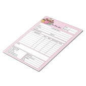 Pastry Cupcake Bakery Sales Form Receipt Invoice N Notepad | Zazzle