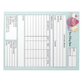 Pastry Cupcake Bakery Sales Form Receipt Invoice Notepad | Zazzle