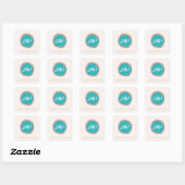 Pastry Shop Personalized Custom Cookie Square Sticker | Zazzle