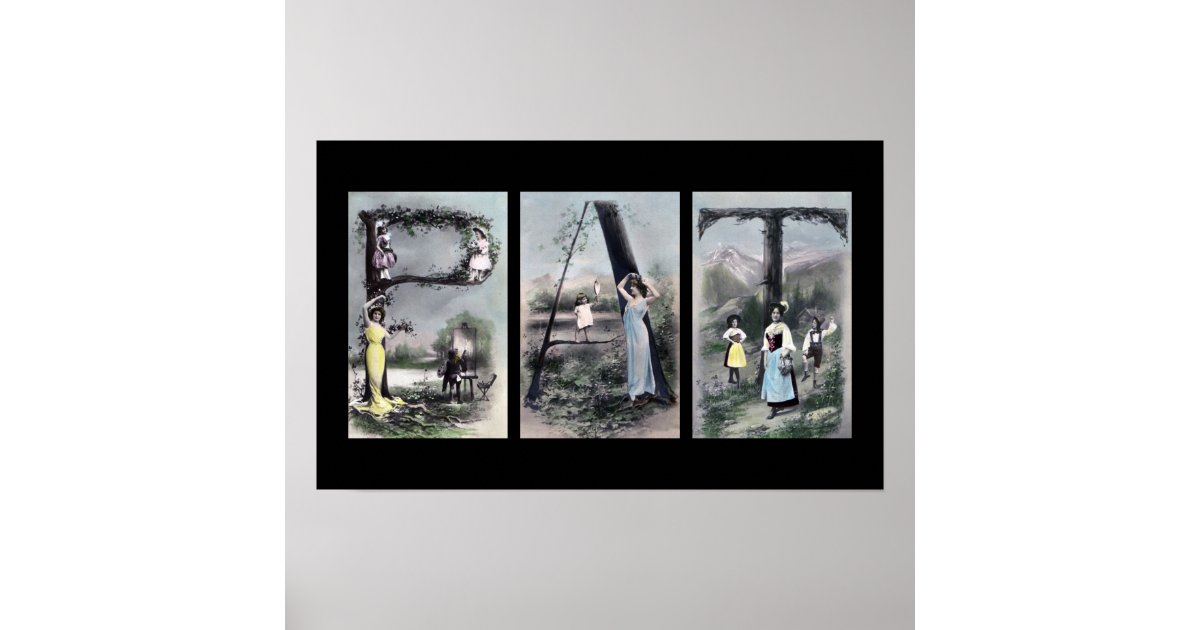PAT Alphabet Letter Name Art Poster | Zazzle