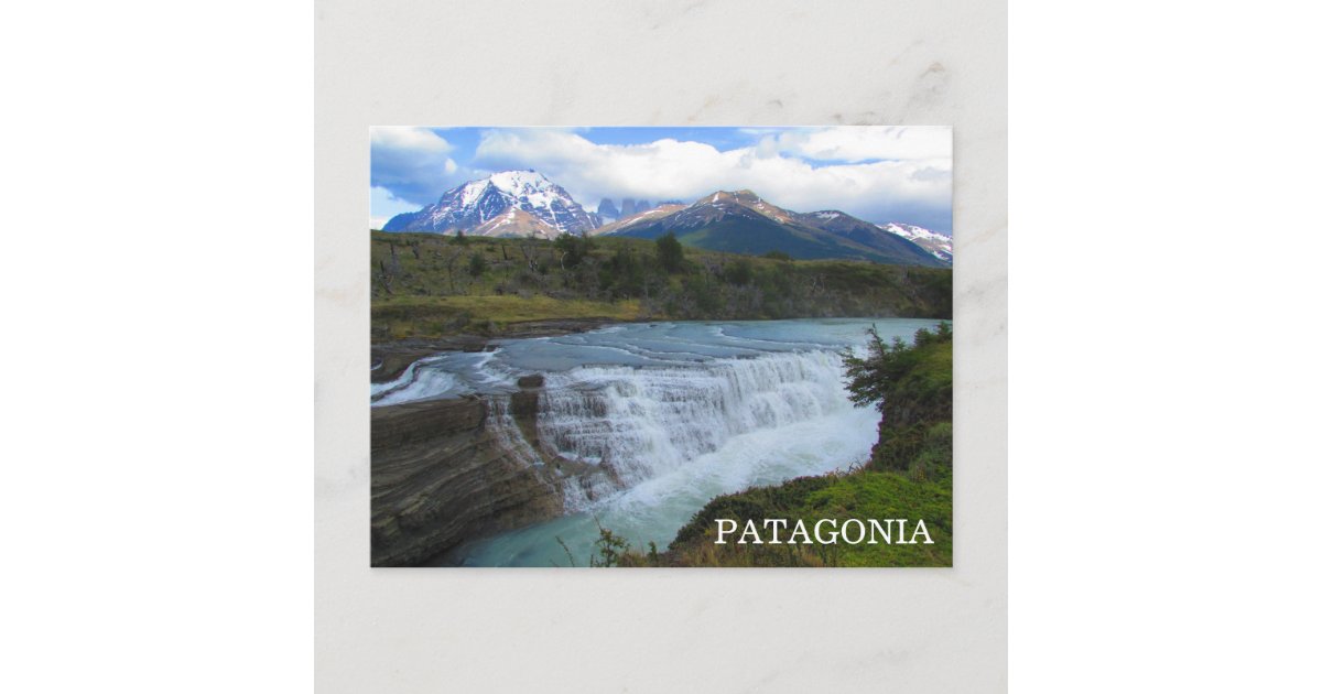 patagonia mountain waters postcard | Zazzle