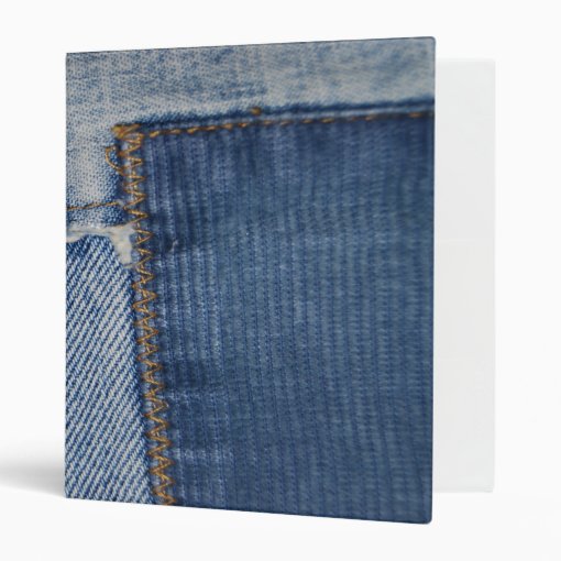 Patched Denim Binder | Zazzle