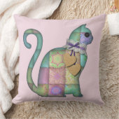 patchwork cat pillow | Zazzle