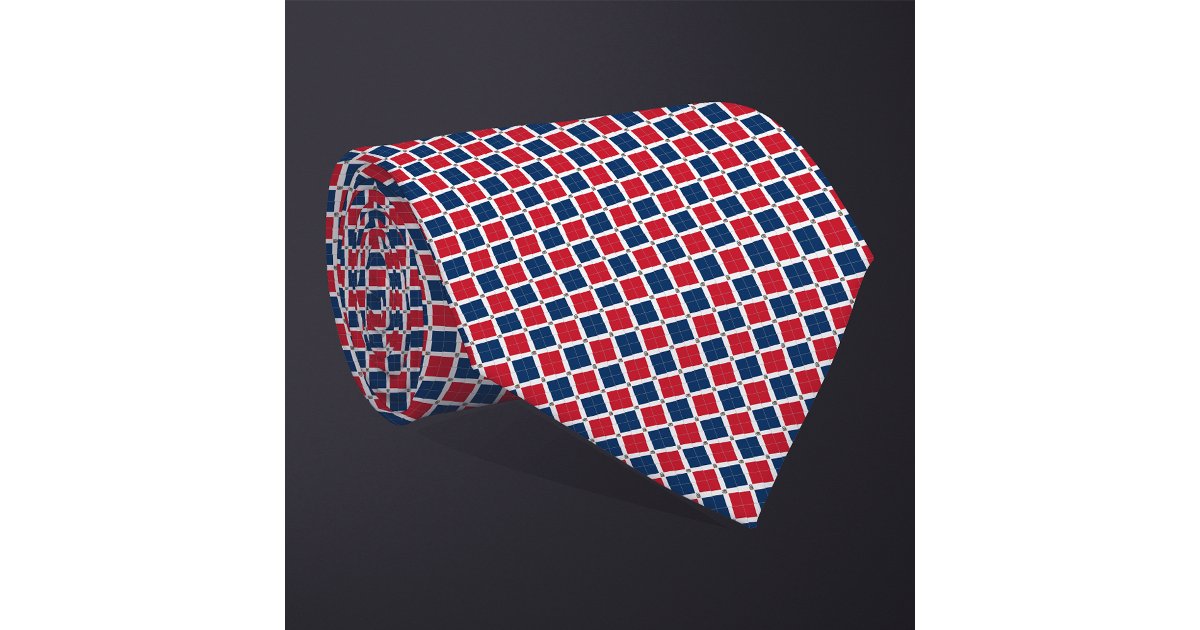 Patchwork Dominican Republic Flag Pattern Neck Tie | Zazzle