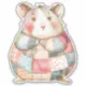 Patchwork Hamster Sticker | Zazzle