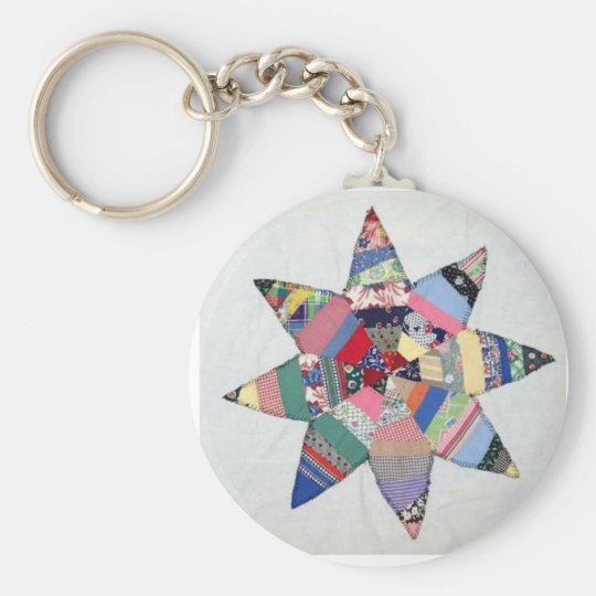 Patchwork star keychain | Zazzle.com