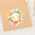Patchwork Sun Sticker | Zazzle