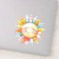 Patchwork Sun Sticker | Zazzle
