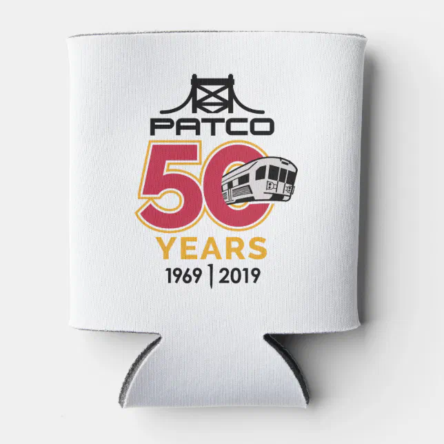 PATCO 50th Anniversary Logo Design Can Cooler | Zazzle