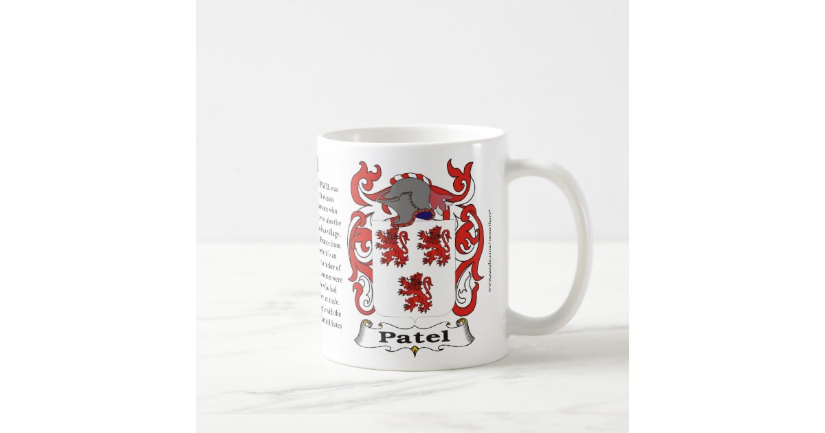 Patel Family Coat of Arms Mug | Zazzle