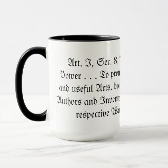 Patent and Copyright Clause (US Constitution) Mug | Zazzle