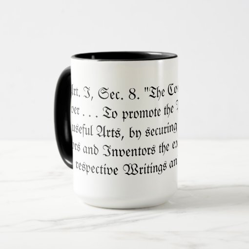 Patent and Copyright Clause (US Constitution) Mug | Zazzle