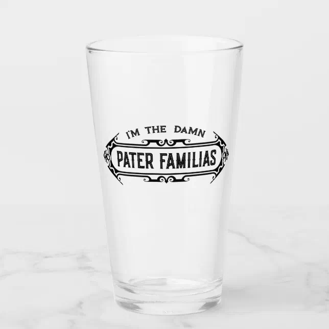 Pater Familias (Father of the Family) Father's Day Glass | Zazzle