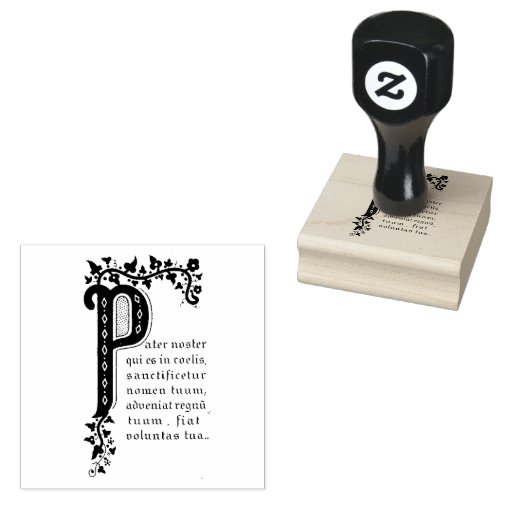 Pater Noster Our Father prayer in Latin Rubber Stamp | Zazzle