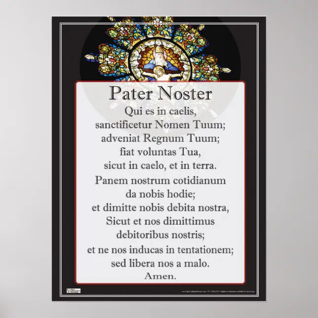 Pater Noster Poster | Zazzle