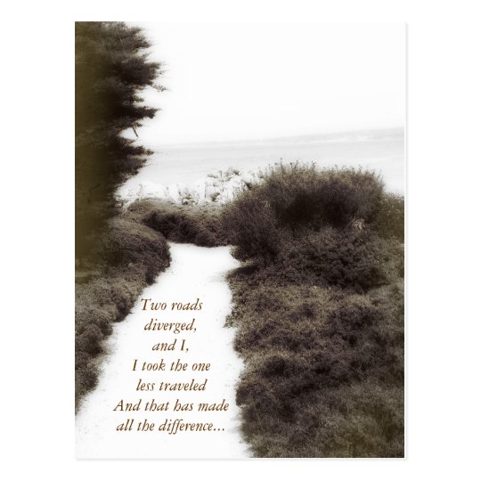 Path Less Traveled : Postcard | Zazzle.com