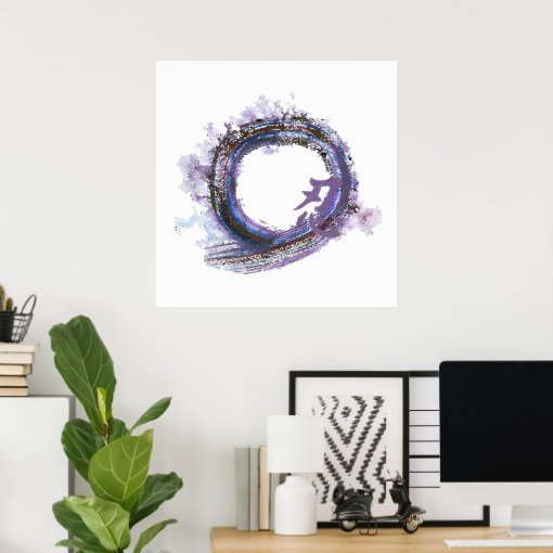 Patience in Purple , Enso Poster | Zazzle