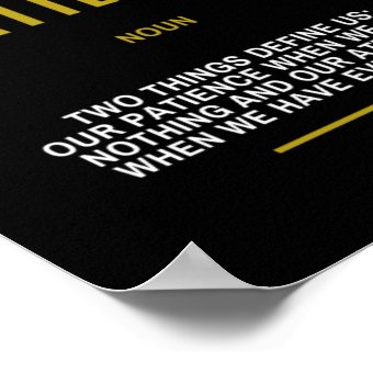 Patience Inspirational Quote On Success Poster | Zazzle