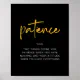 Patience Inspiring Quote Poster | Zazzle