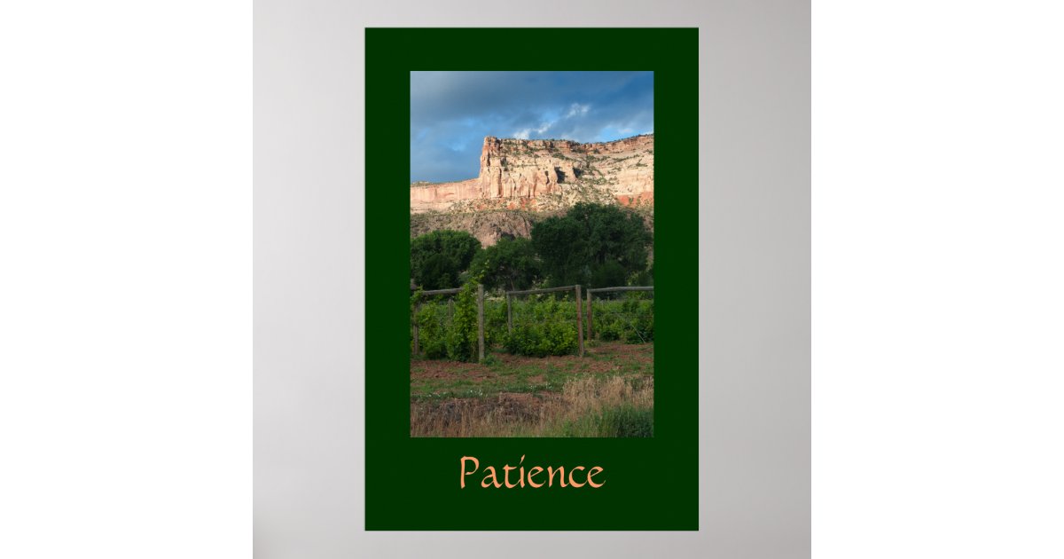 Patience Poster | Zazzle
