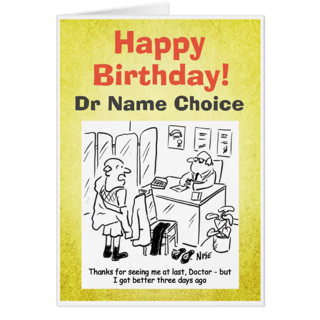 Patient with Doctor. Doctor Birthday Card | Zazzle