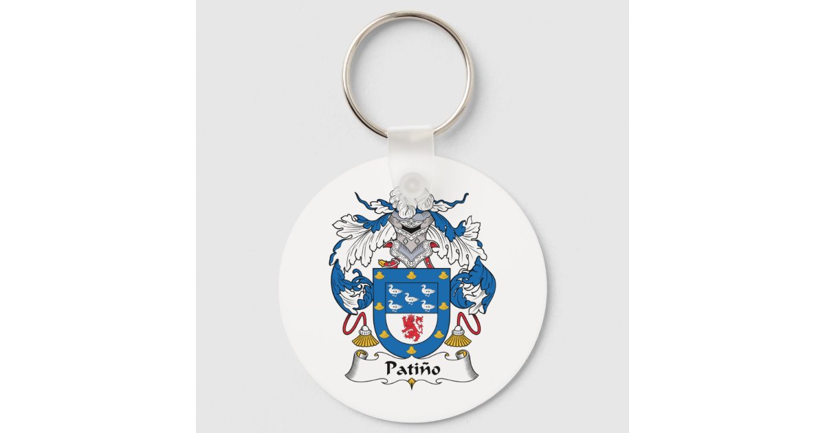 Patino Family Crest Keychain | Zazzle