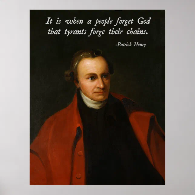 Patrick Henry God Quote Poster | Zazzle