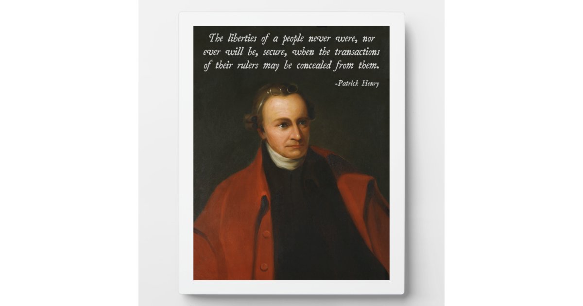 Patrick Henry Quote Plaque | Zazzle