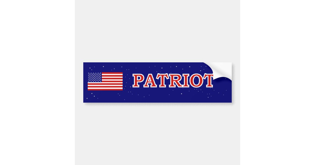 Patriot Bumper Sticker | Zazzle